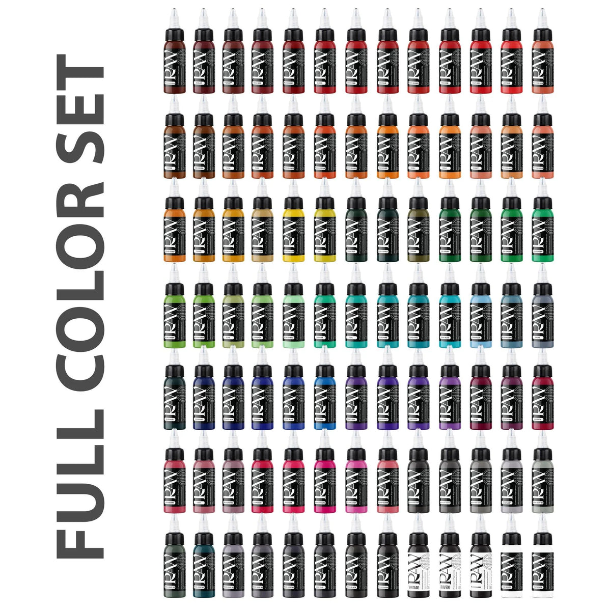 Full Set (87 Colors) - RAW – Melbourne Tattoo Supplies