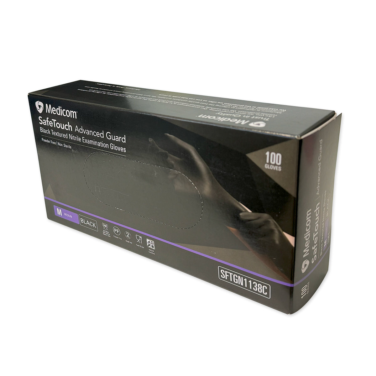 SAFETOUCH ADVANCED GUARD - BLACK NITRILE GLOVES – Melbourne Tattoo Supplies